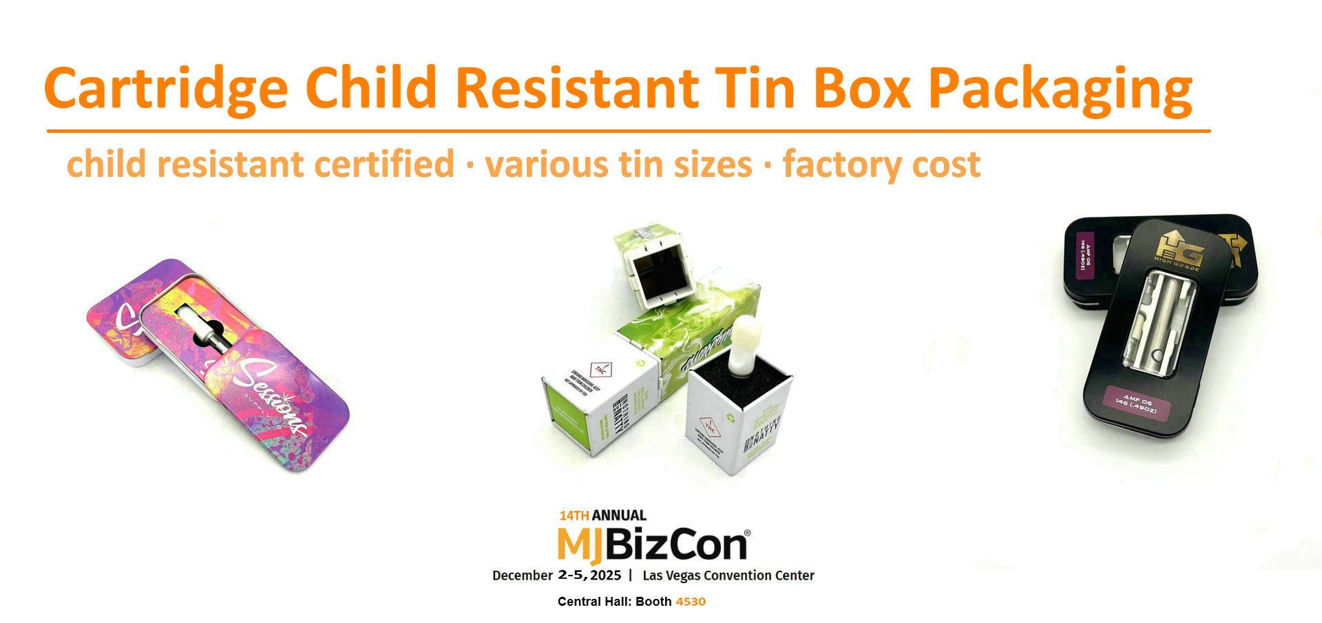 CR Tin Can, Child Resistant Metal Box, Pre-Rolls Metal Box - CR